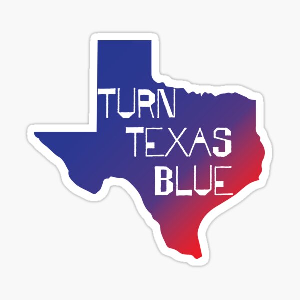 "Turn Texas Blue 2018" Sticker for Sale by mypolitics | Redbubble
