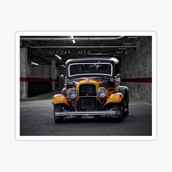 "1932 Ford Coupe 'Frontal Flames' I" Sticker for Sale by DaveKoontz ...
