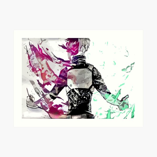 "purple shoto todoroki " Art Print for Sale by hustlart | Redbubble