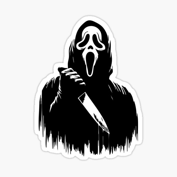 "Silent Slash – Ghost face Ink Tattoo Art" Sticker for Sale by ...