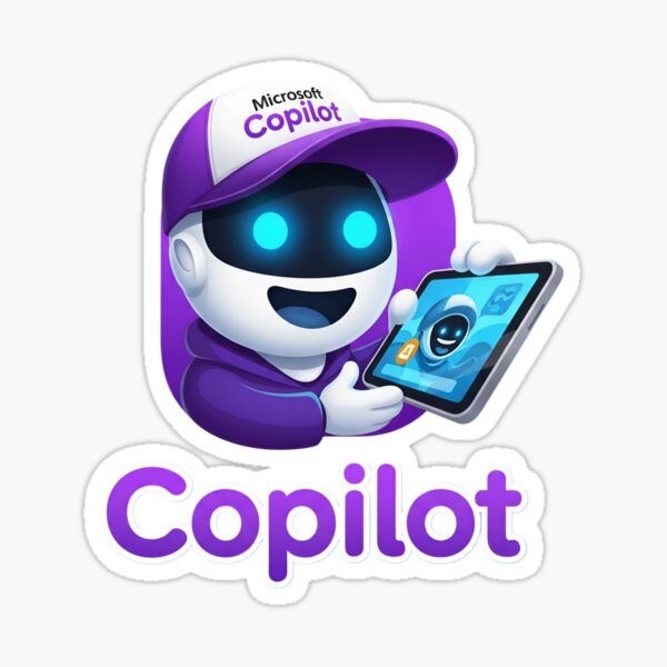"Fun Microsoft Copilot AI App Logo " Sticker for Sale by Shaunvw ...