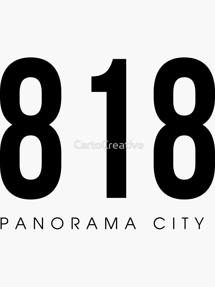 "Panorama City, CA - 818 Area Code design" Sticker for Sale by ...