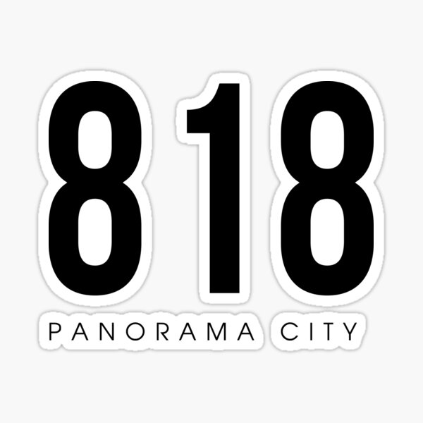 "Panorama City, CA - 818 Area Code design" Sticker for Sale by ...