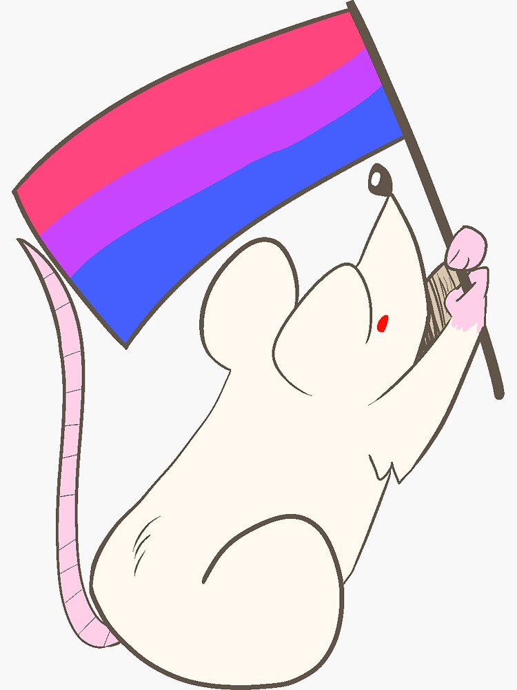 "Pride Rat - Bisexual" Sticker by thedrunkenhyena | Redbubble