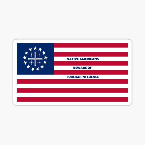 "Know Nothing Flag" Sticker for Sale by AstroFallen | Redbubble