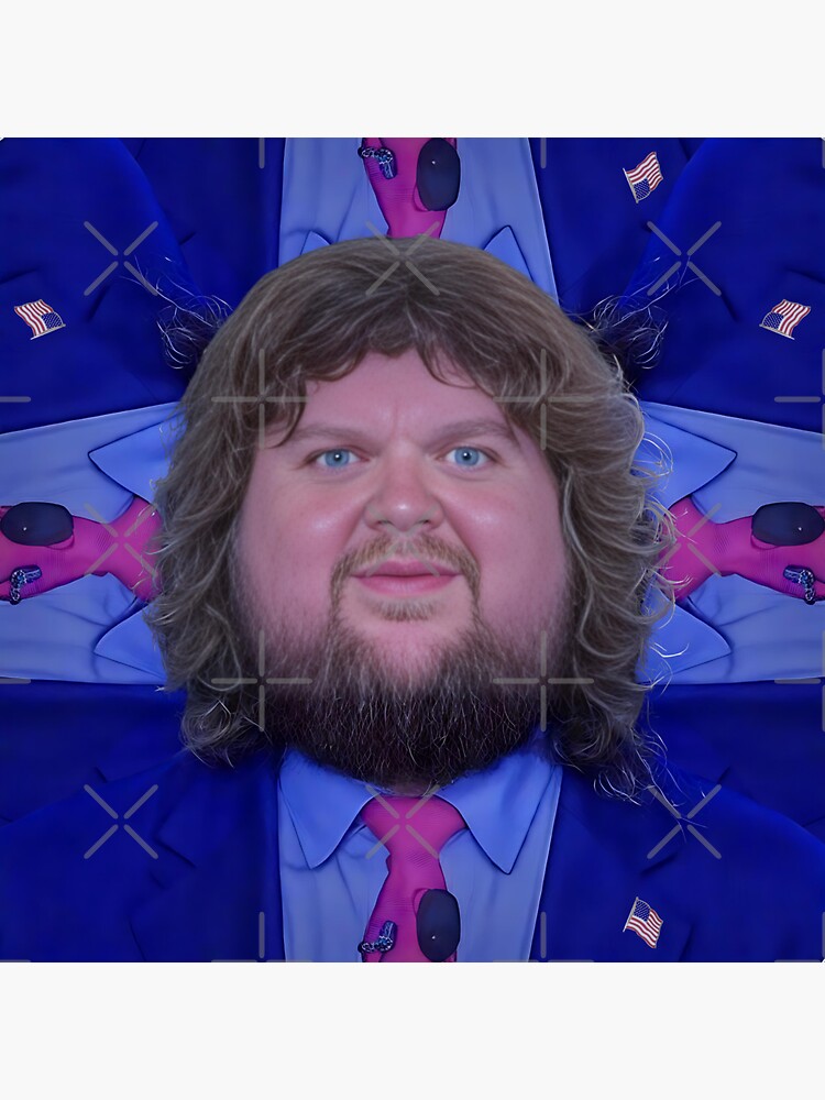 "Fat JD Vance Meme Repeating Tiled Pattern" Sticker for Sale by muskitt ...