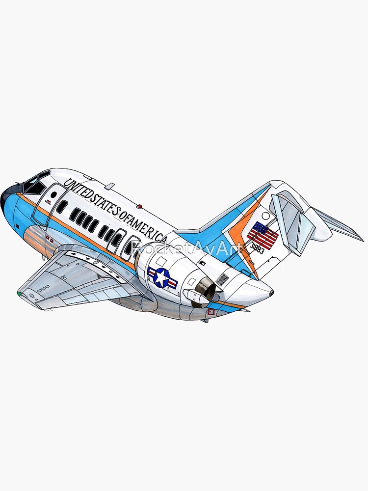 Sticker « VC-9C Executive Transport "Air Force One" », par RocketAvArt ...