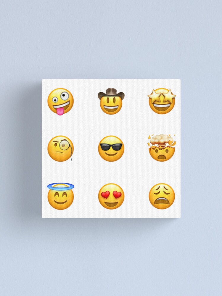 "Random Emoji Sticker Pack (9)" Canvas Print for Sale by emileeannew ...