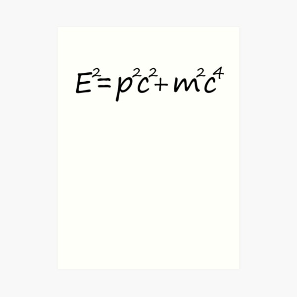 "E=mc2 Full Equation Mass Energy Equivalence Physics" Art Print for ...