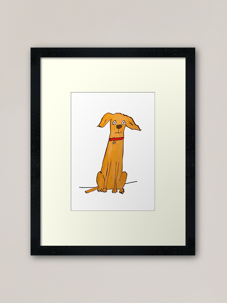 "Dopy Dog" Framed Art Print for Sale by iancoppack | Redbubble
