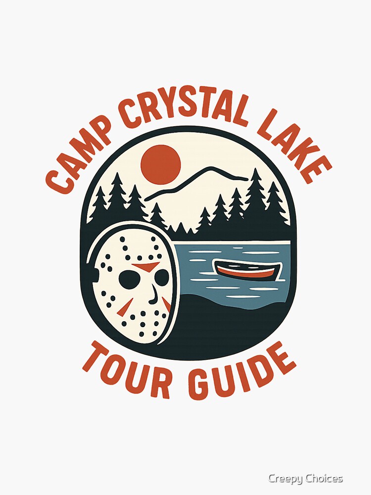 "Friday the 13th - Camp Crystal Lake Tour Guide" Sticker for Sale by ...