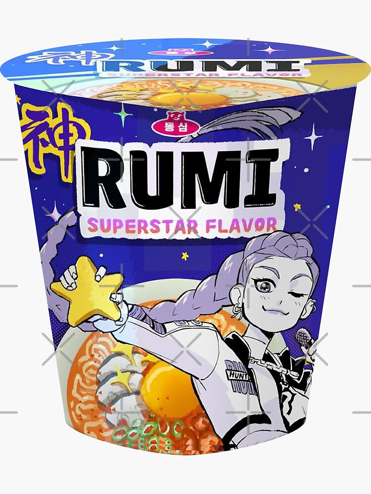 "RUMI Superstar Flavor Ramyeon / Ramen | HUNTRIX KPop Demon Hunters" Sticker for Sale by ...
