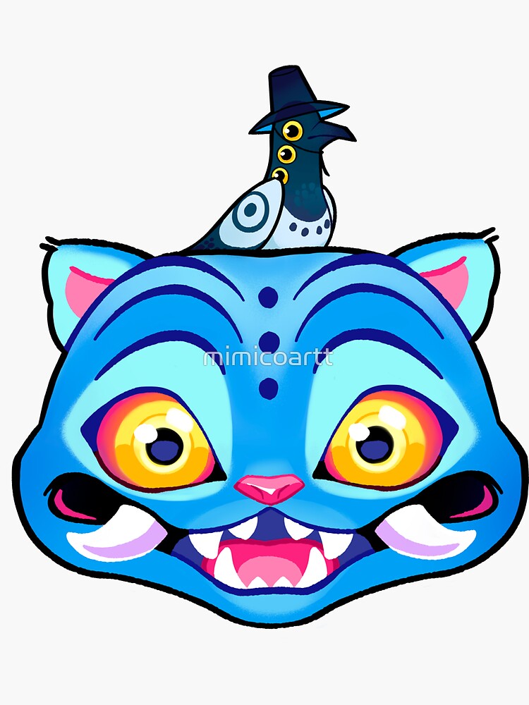 Pegatina con la obra «Tigre Derpy y Pájaro Kpop Demon Hunters» de ...