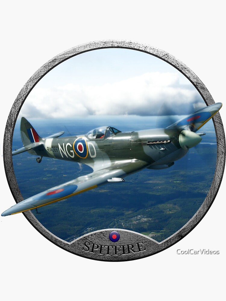 " Spitfire Aircraft" Sticker for Sale by CoolCarVideos | Redbubble