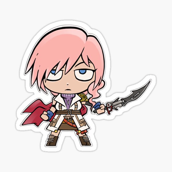 "Final Fantasy Mini Lightning" Sticker by Neostalk | Redbubble