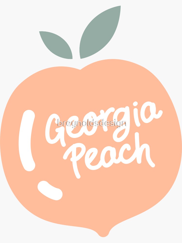 "Georgia Peach" Sticker for Sale by breynoldsdesign | Redbubble