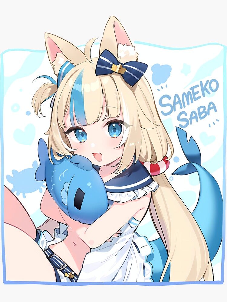 "Sameko Saba #samekosaba #sabart" Sticker for Sale by BigKusa | Redbubble