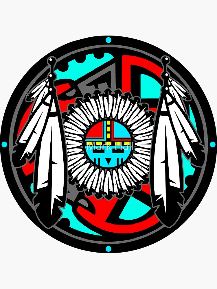 "HOPI SUN 7" Sticker by hornedquad | Redbubble