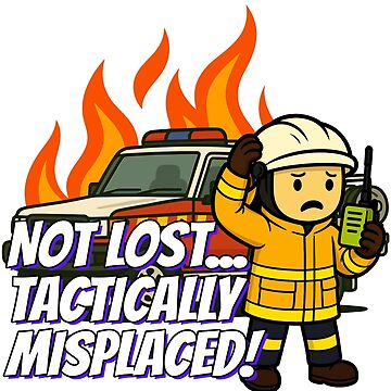 "Not Lost - Tactically Misplaced" Sticker for Sale by Flashover | Redbubble
