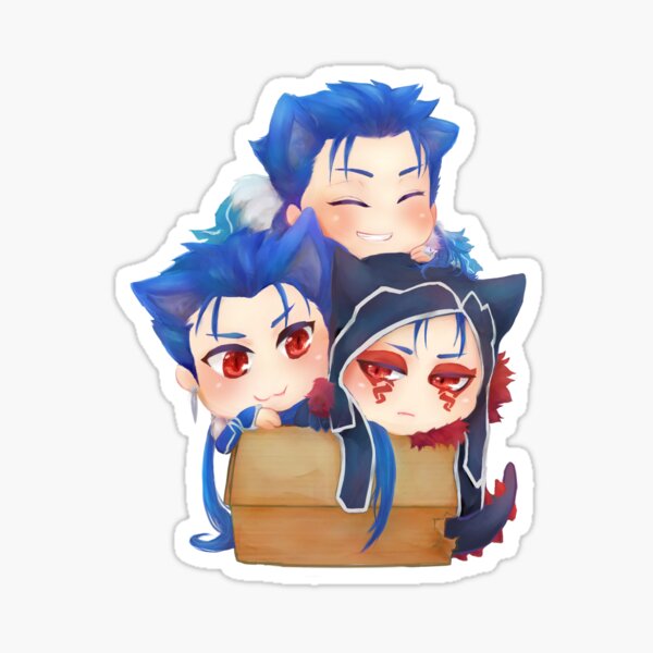 "Chibi Cu Chulainn" Sticker by minicooly | Redbubble