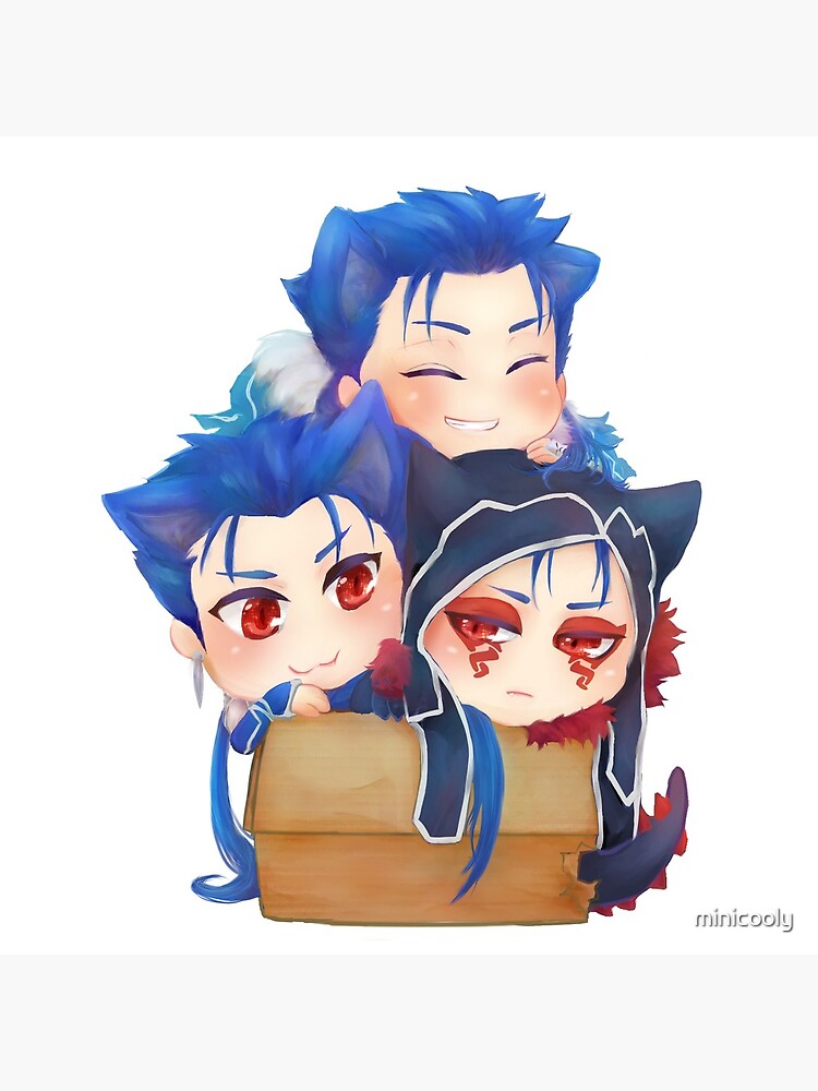 "Chibi Cu Chulainn" Art Print by minicooly | Redbubble