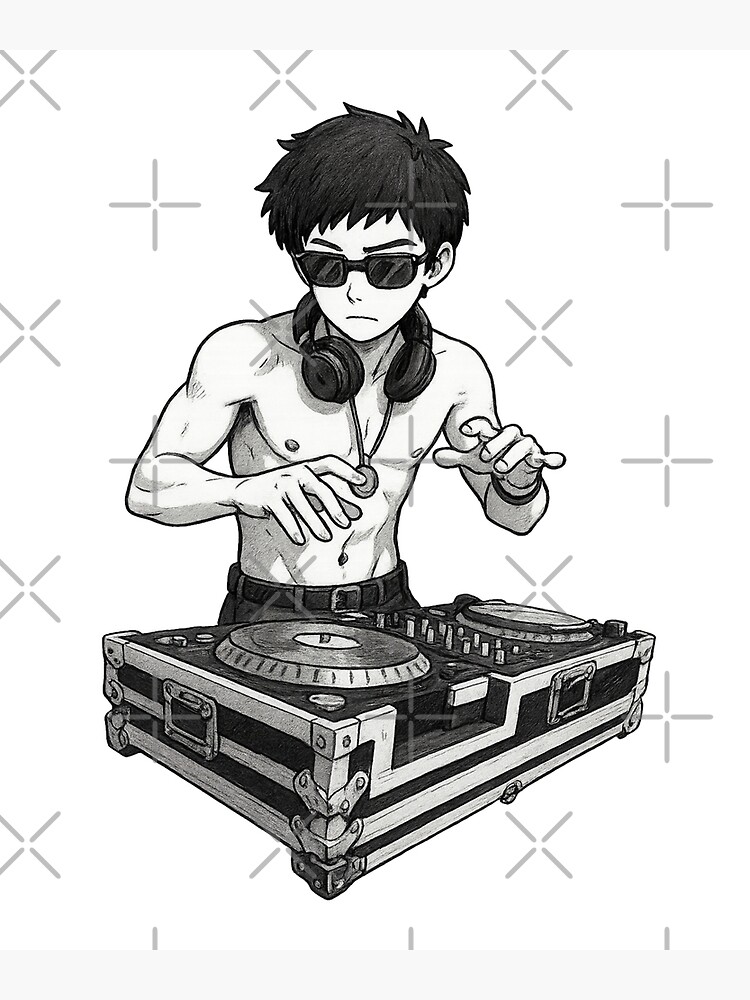 "DJ Bruce Black & White" Poster for Sale by tsanwo | Redbubble