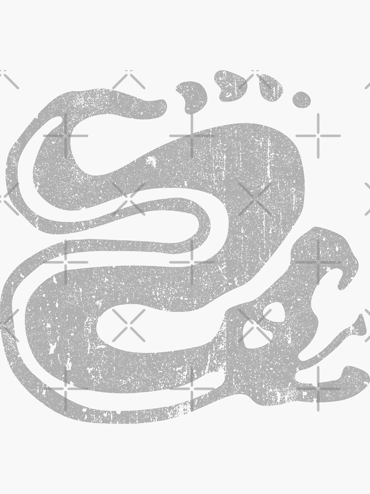"Silver Snakes" Sticker for Sale by huckblade | Redbubble