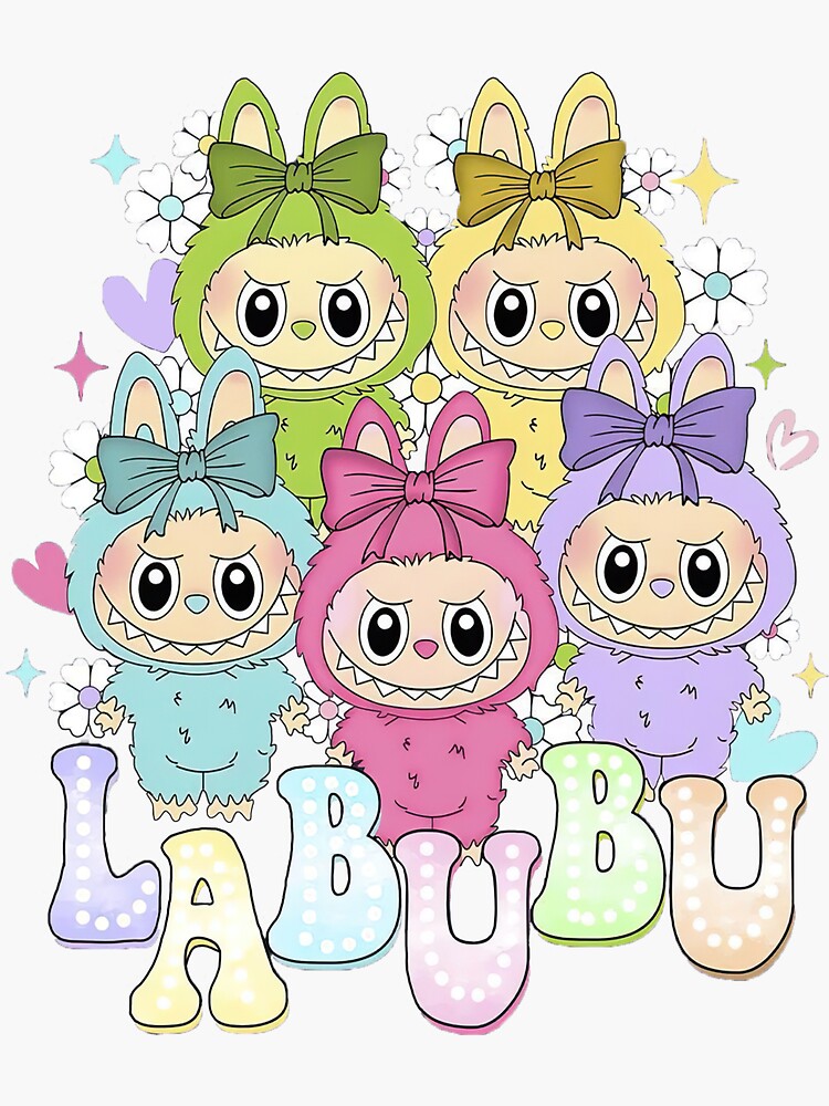 "Labubu Cute Cartoon Dolls Anime Chibi Style" Sticker for Sale by ...