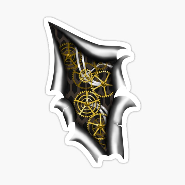 "Steampunk torn up" Sticker by AK1Shirts | Redbubble
