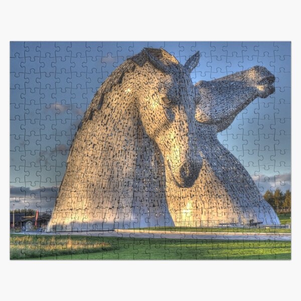 "The Kelpies jigsaw puzzle" Jigsaw Puzzle for Sale by goldyart | Redbubble