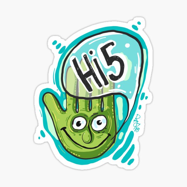 "Hi5" Sticker by rafo | Redbubble