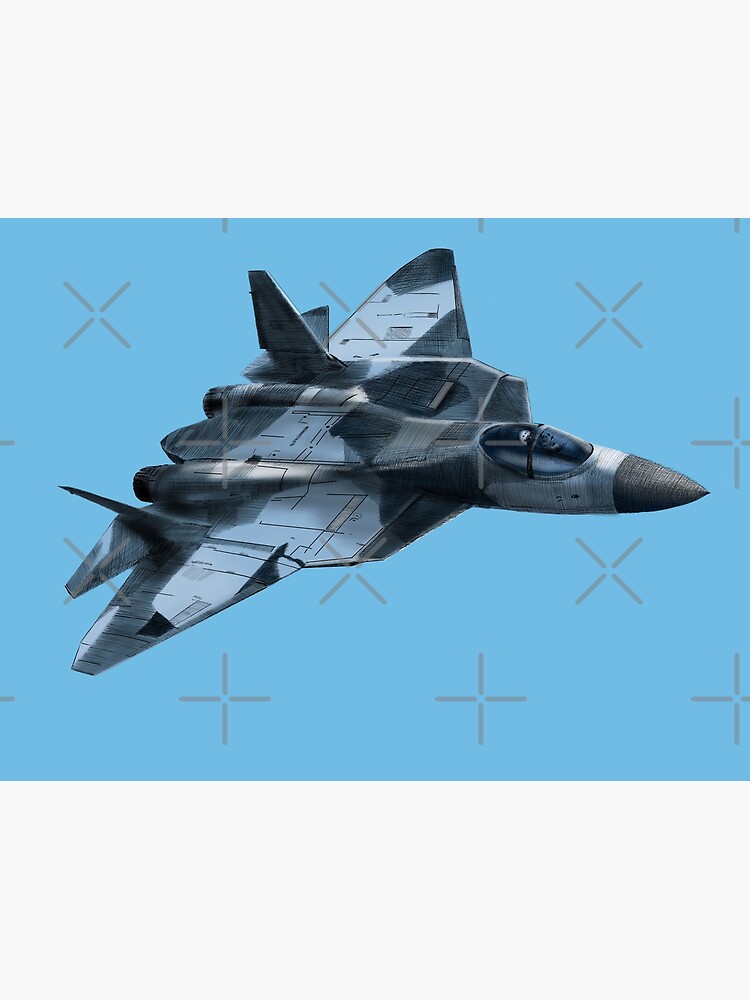 "Fighter Sukhoi Su-57" Poster by sibosssr | Redbubble
