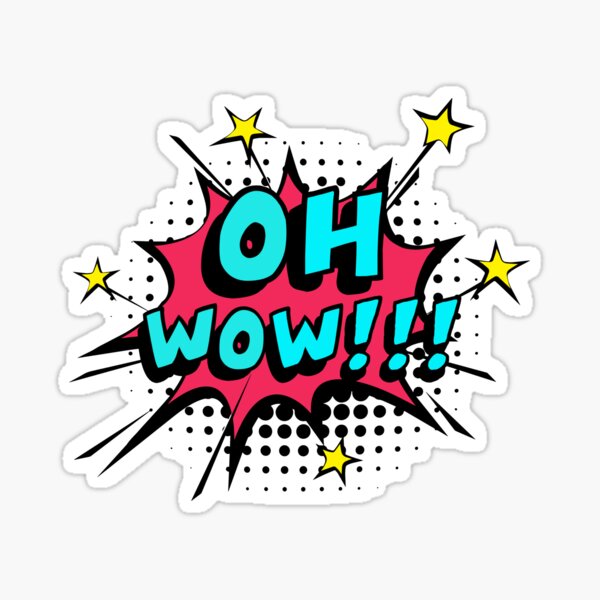 "Oh WOW !!! comic" Sticker for Sale by smellypumpy | Redbubble