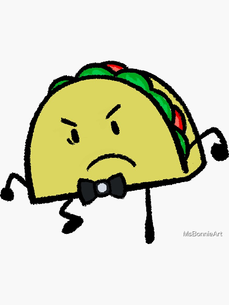"Taco Inanimate Insanity" Sticker for Sale by MsBonnie | Redbubble