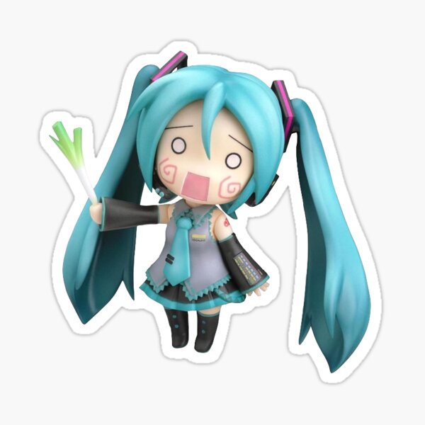 "miku leek figure" Sticker for Sale by dontkillspiders | Redbubble