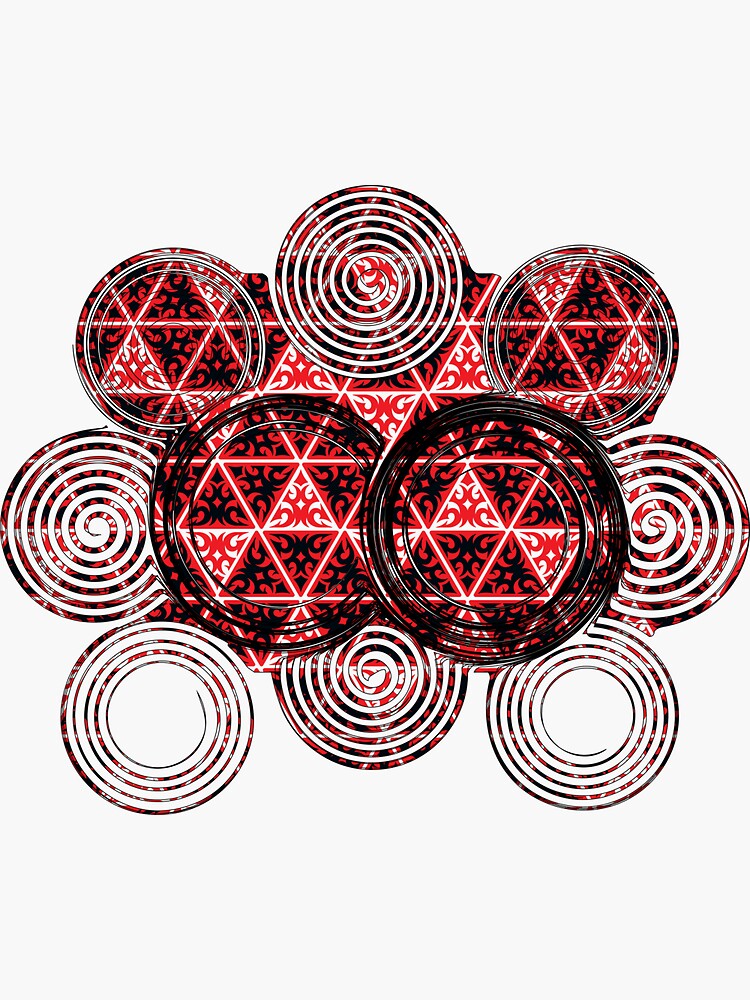 "Twirl Circles Tribal" Sticker by jasperDesigns | Redbubble