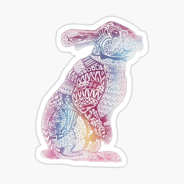 "Pastel Bunny" Sticker by Scribblestudio | Redbubble