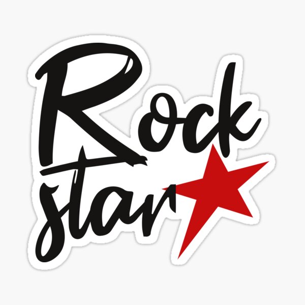 "Rock Star" Sticker for Sale by Dave-lees | Redbubble