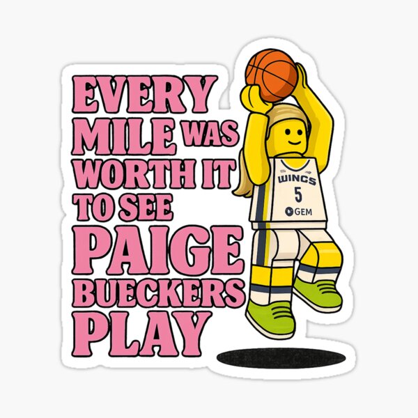 "LEGO Paige Bueckers WNBA Jump Shot Sticker " Sticker for Sale by ...