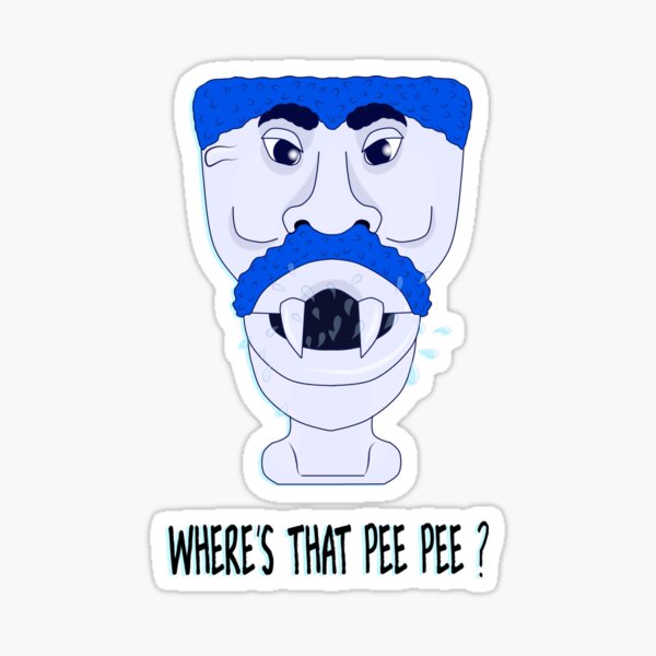 "Mr Toilet Man" Sticker for Sale by GemimaRosaArt | Redbubble