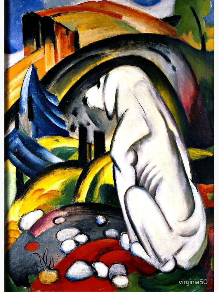 "Franz Marc - The White Dog, popular painting" Canvas Print by ...