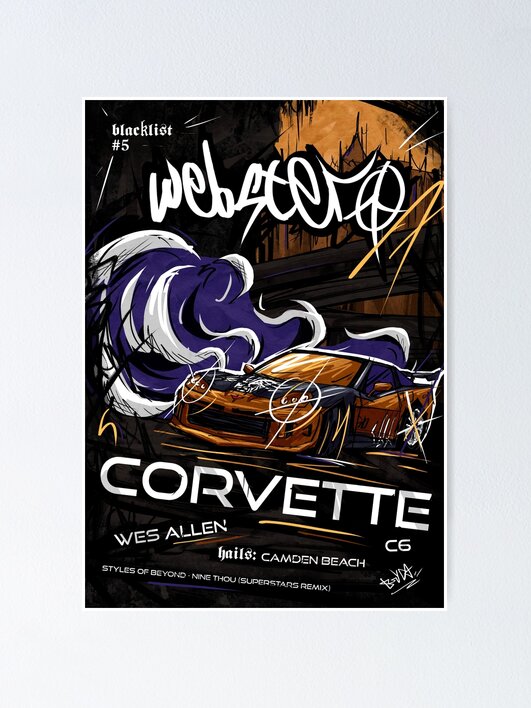 "Webster's Chevrolet Corvette C6 Need for Speed Most Wanted" Poster for ...