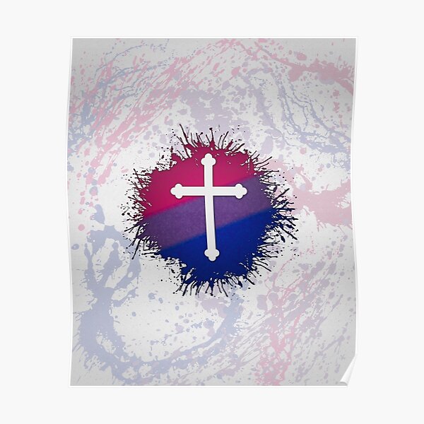 "Bisexual Pride Cross" Poster by LiveLoudGraphic | Redbubble