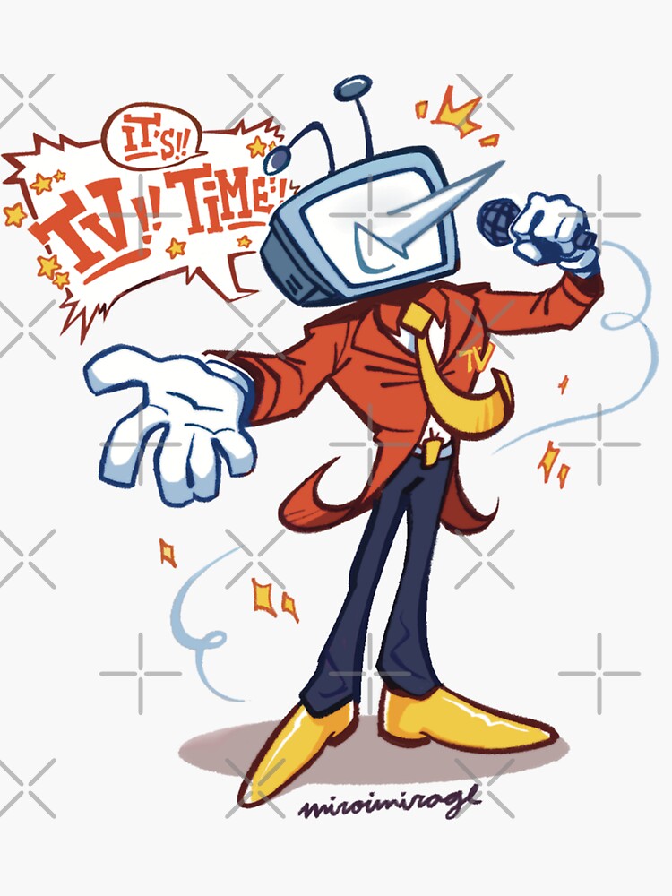 " It's TV Time!! -Mr Tenna Deltarune" Sticker by miroimirage | Redbubble