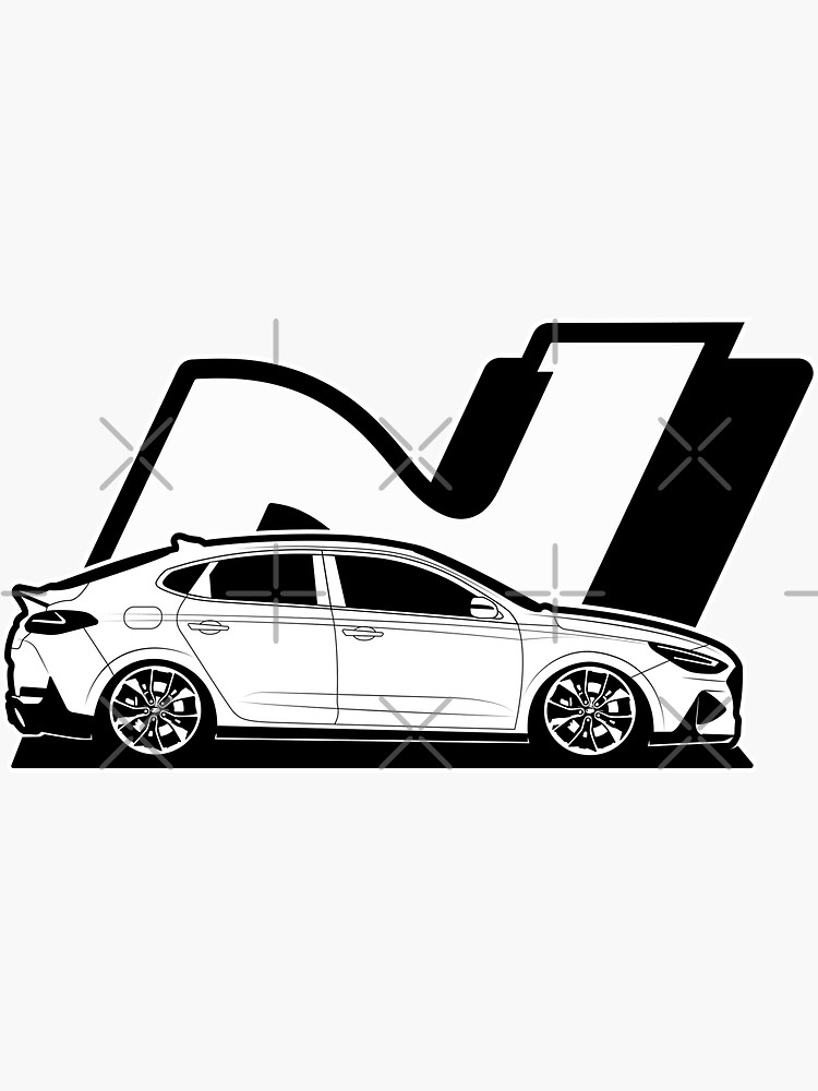 "Hyundai i30N Fastback" Sticker for Sale by IssKa | Redbubble