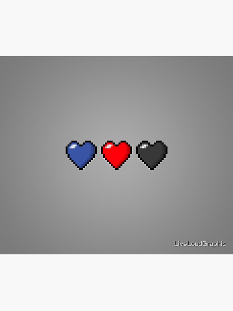 "Row of Three Polyamory Pride Flag Pixel Hearts" Poster for Sale by ...