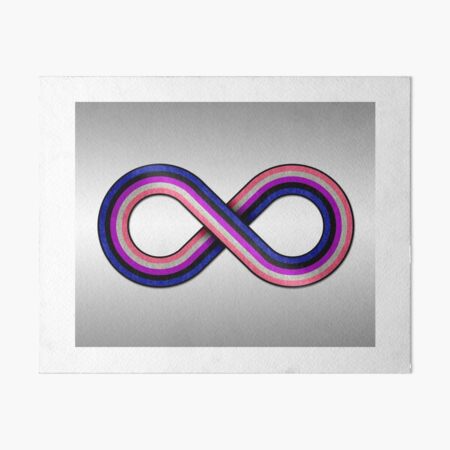 "Large Infinity Vector Symbol Striped with Gender Fluid Pride Flag" Art ...