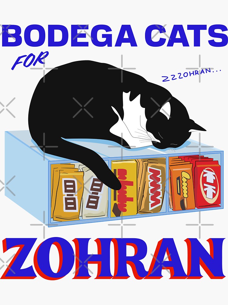 "BODEGA CATS FOR ZOHRAN" Sticker for Sale by oddwonders | Redbubble