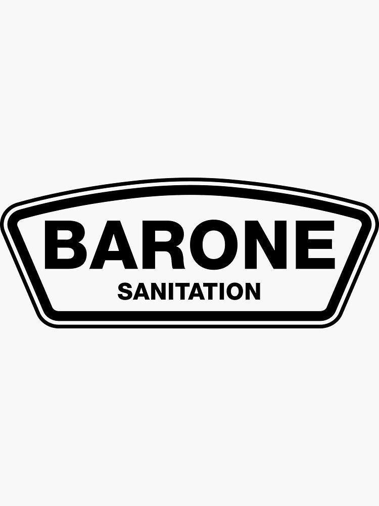"Barone Sanitation" Sticker for Sale by mattcox123 | Redbubble