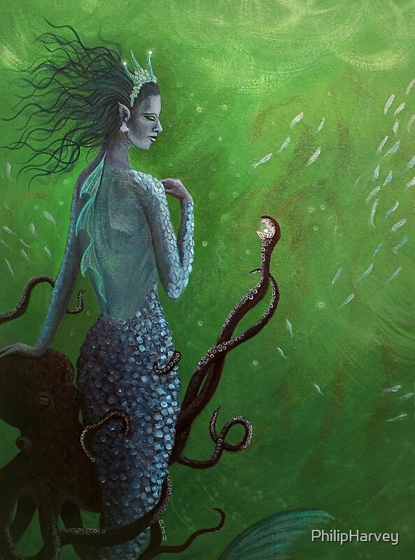 "The Mermaid and the Octopus" by PhilipHarvey | Redbubble